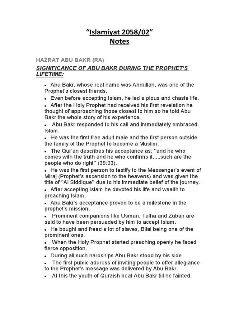 The Four Rightly Guided Caliphs | PDF | Umar | Muhammad