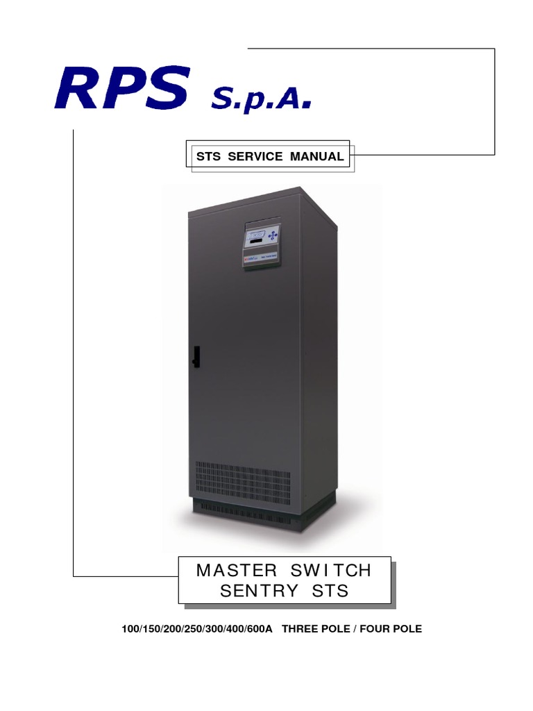 MTS 100 Service Manual 2012 | PDF | Power Supply | Switch