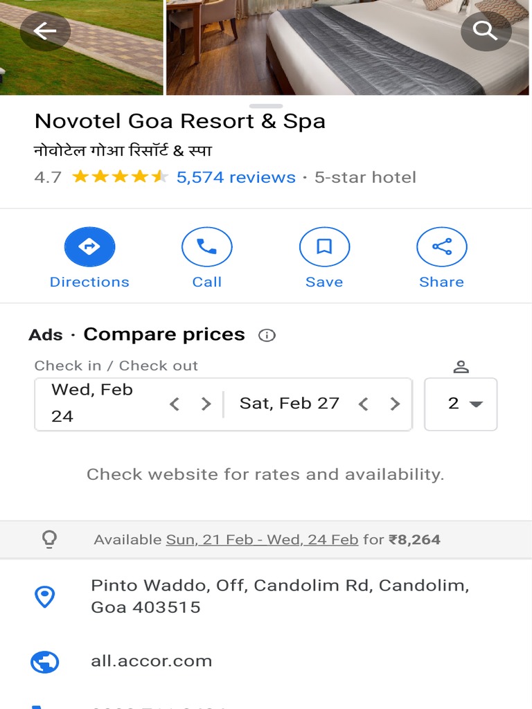 Novotel Goa Resort & Spa Overview | PDF