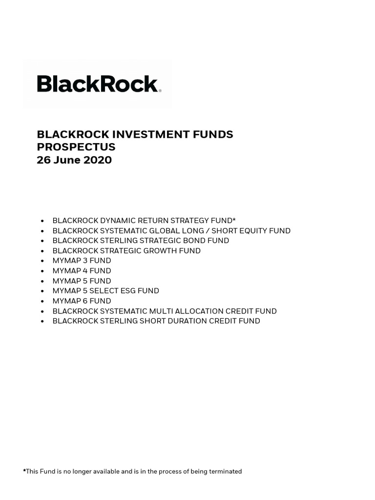 Blackrock Investment Funds Prospectus | PDF | Conflict Of Interest ...