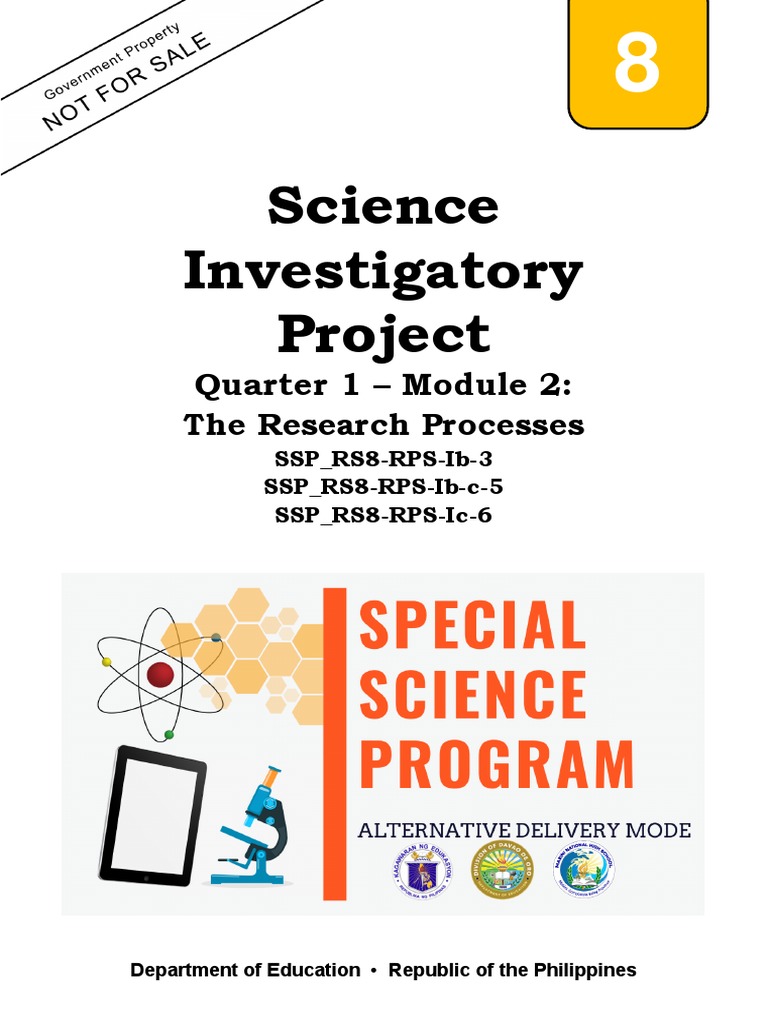 Science Investigatory Project: Quarter 1 - Module 2 | PDF | Research ...