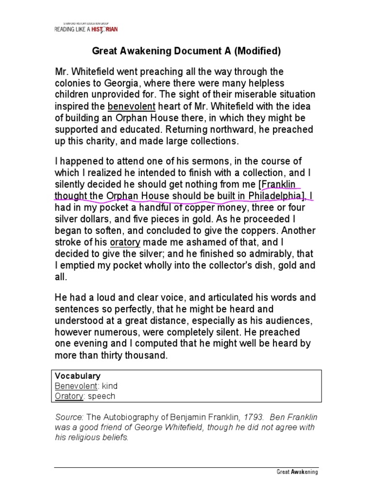 George Whitefield's Impact on the Great Awakening | PDF | Benjamin ...