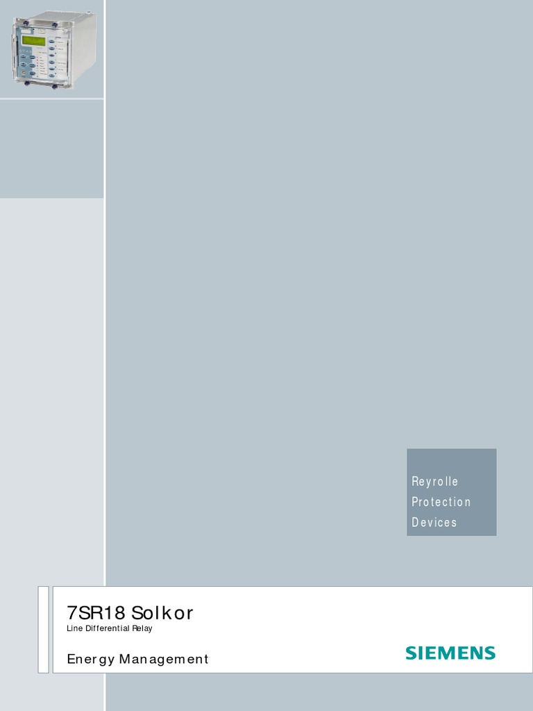 7SR18 Solkor Technical Manual | PDF | Power Supply | Relay