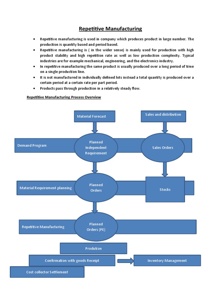Repetitive Manufacturing Process Overview | PDF | Computing | Business