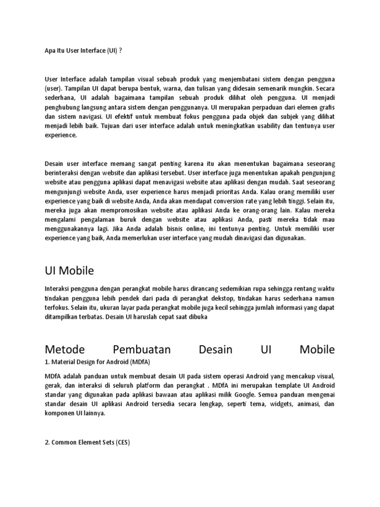 Apa Itu User Interface | PDF