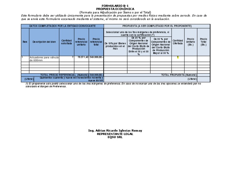 Formulario B1 | PDF | Ciencias económicas | Precios
