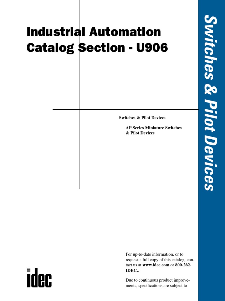 Industrial Automation Catalog Section - U906: Switches & Pilot Devices ...