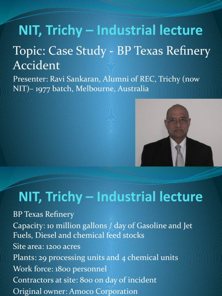 BP Texas City Refinery Explosion Case Study | PDF | Bp | Occupational ...