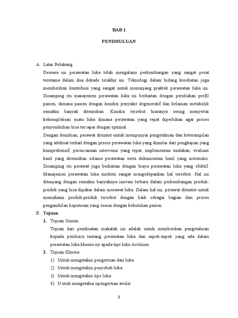 Pemahaman Luka Avulsi dan Penanganannya | PDF