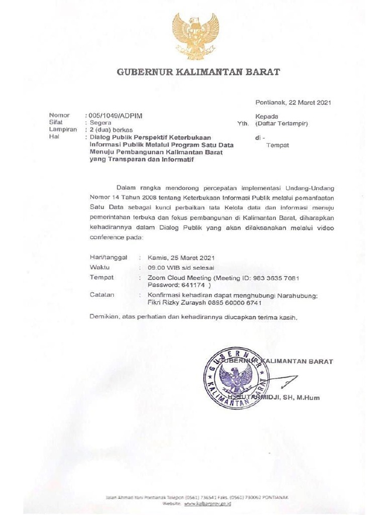 Undangan Dialog Publik | PDF