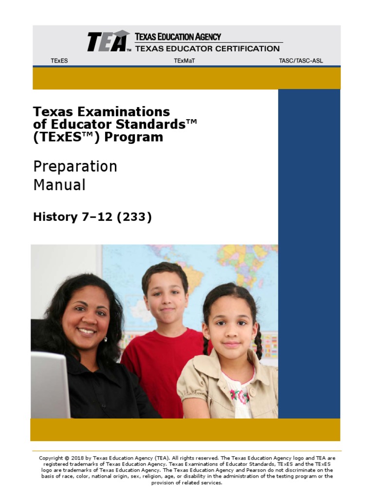 Preparation Manual: Texas Examinations of Educator Standards™ (Texes ...