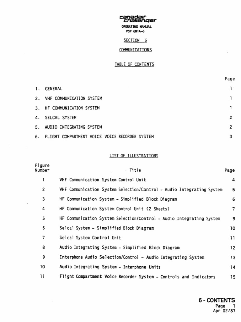 Bombardier Challenger 01 Communications | PDF | High Frequency | Headphones