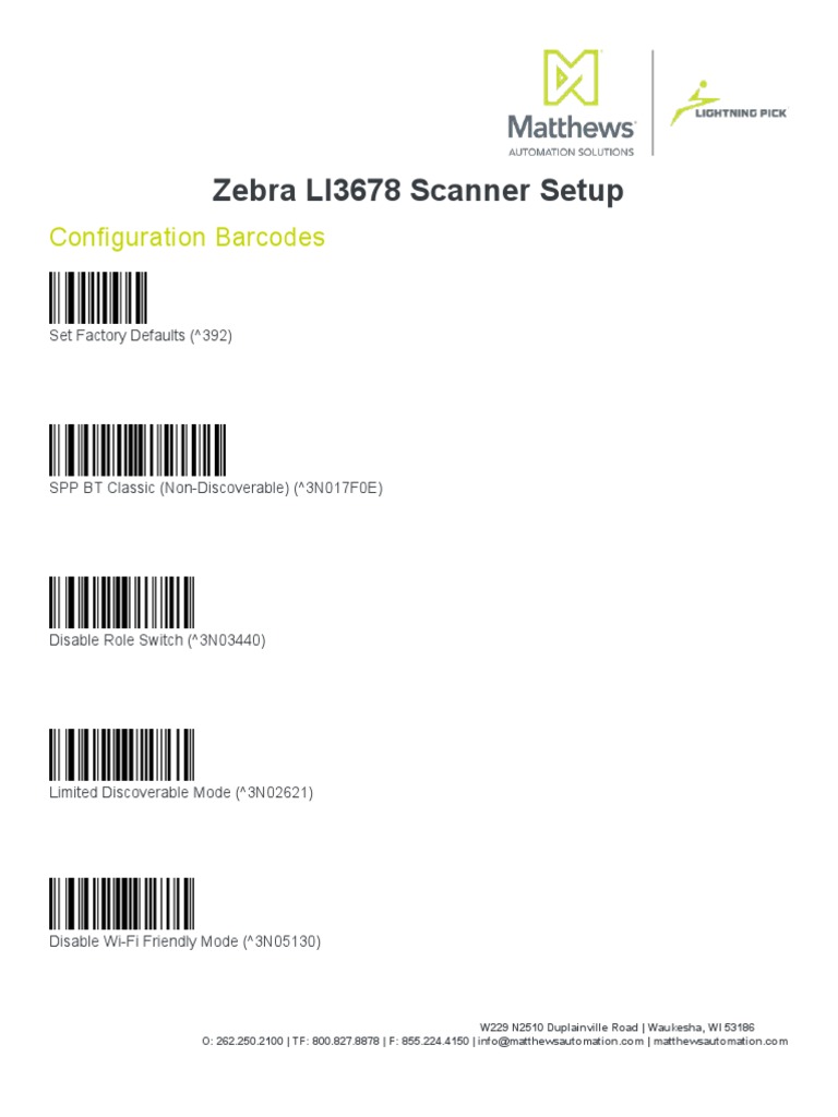 Zebra LI3678 Scanner Setup | PDF | Barcode | Image Scanner