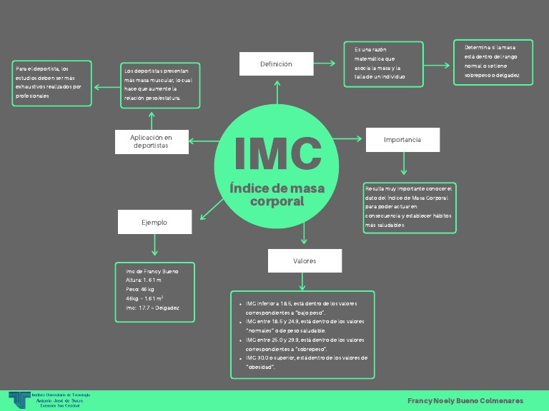IMC (Índice de Masa Corporal) Mapa Mental | PDF | Exceso de peso | Índice de masa corporal