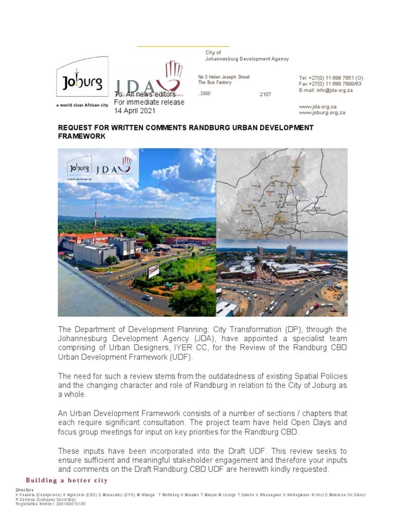 Ranburg Urban Development Framework | PDF | Business | Computing And ...