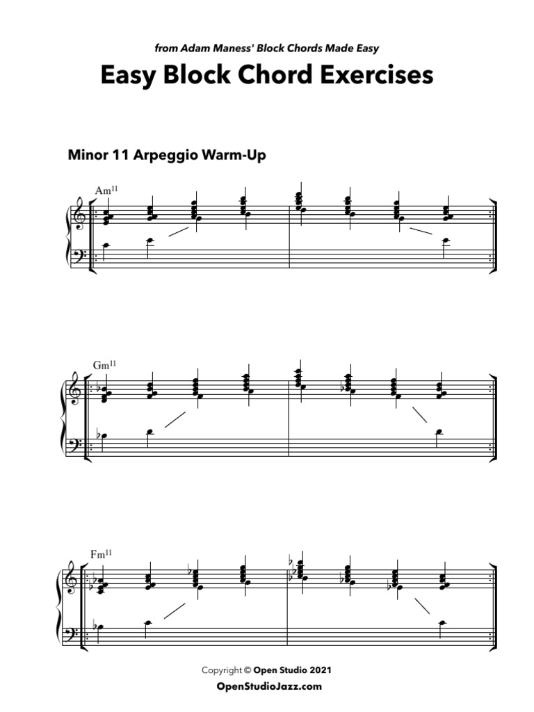 Here's The Easy Block Chord Exercises PDF | PDF