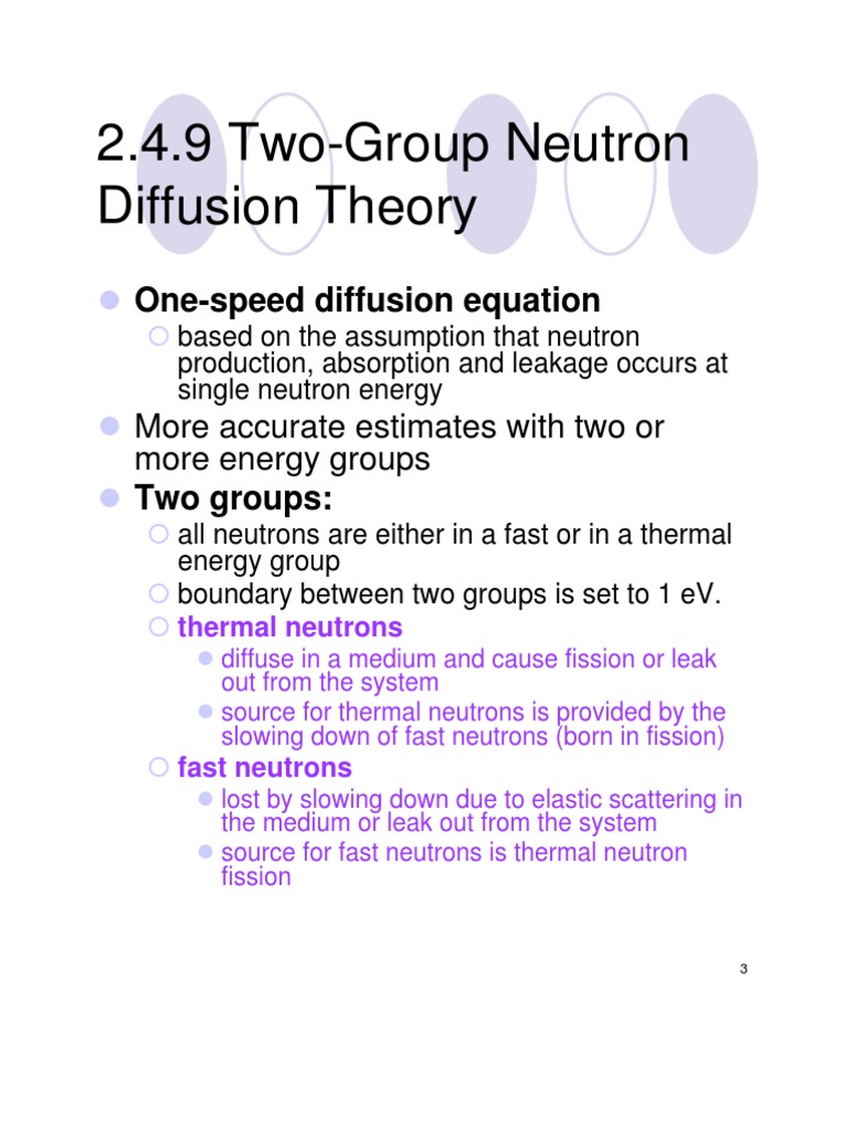 Two Group Neutron Diffusion | PDF | Neutron | Subatomic Particles