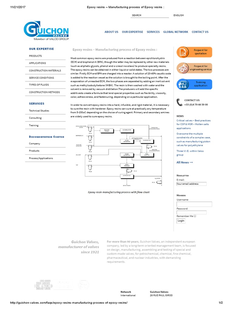 Epoxy Resins - Manufacturing Process of Epoxy Resins | PDF | Epoxy ...