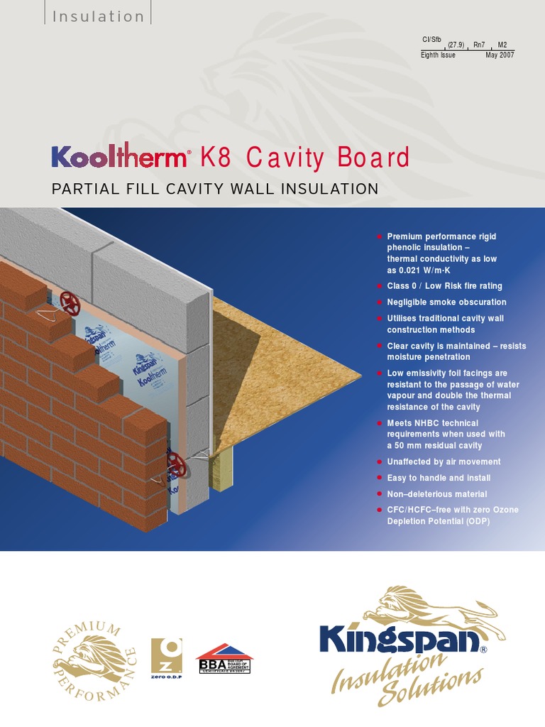 K8 Cavity Board: Partial Fill Cavity Wall Insulation | PDF | Building ...