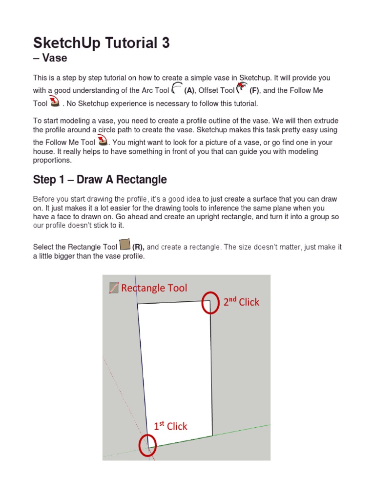 SketchUp Tutorial 3 - Vase | PDF | Teaching Mathematics | Nature