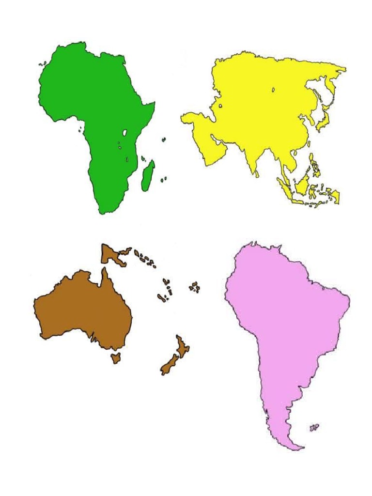 Los Continentes A Color | PDF