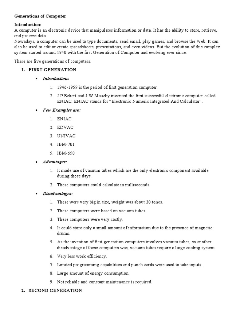 Generations of Computer | PDF | Network Topology | Computer Virus