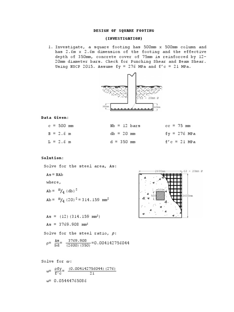 Example-Design and Inv SQR FTG | PDF | Pascal (Unit) | Physics