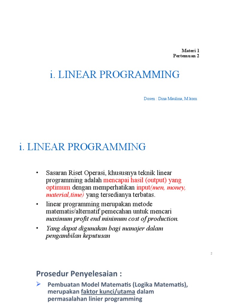 Linear Programming | PDF