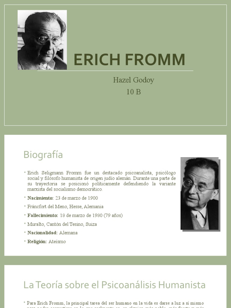 Erich Fromm | PDF | Erich Fromm | Psicoanálisis