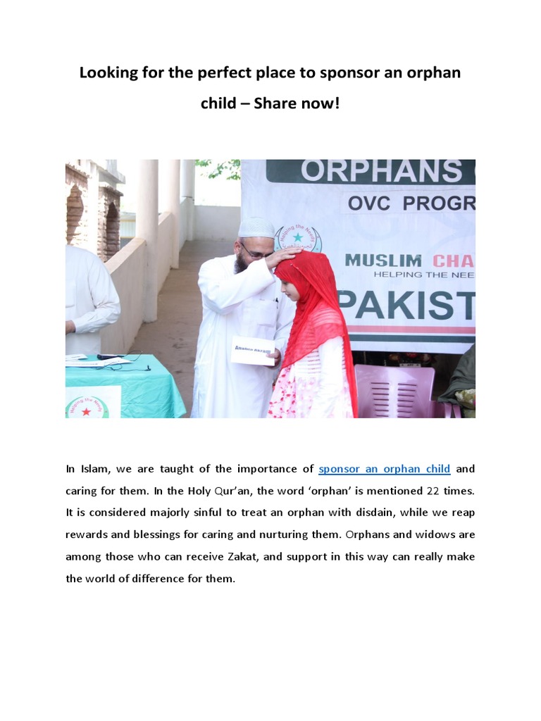 Looking For The Perfect Place To Sponsor An Orphan Child v2 | PDF ...