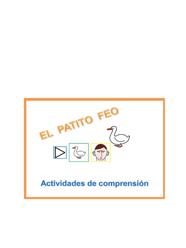 Ctividades Comprension2 PATITO FEO | PDF | El patito feo