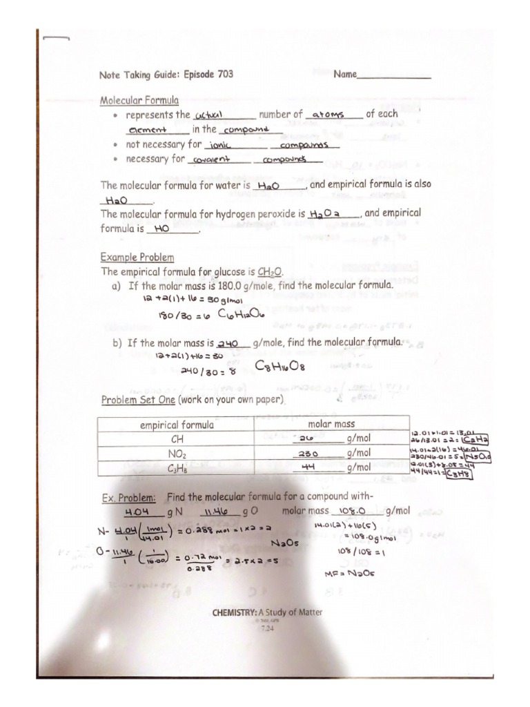 Note Taking Guide Episode 703 | PDF