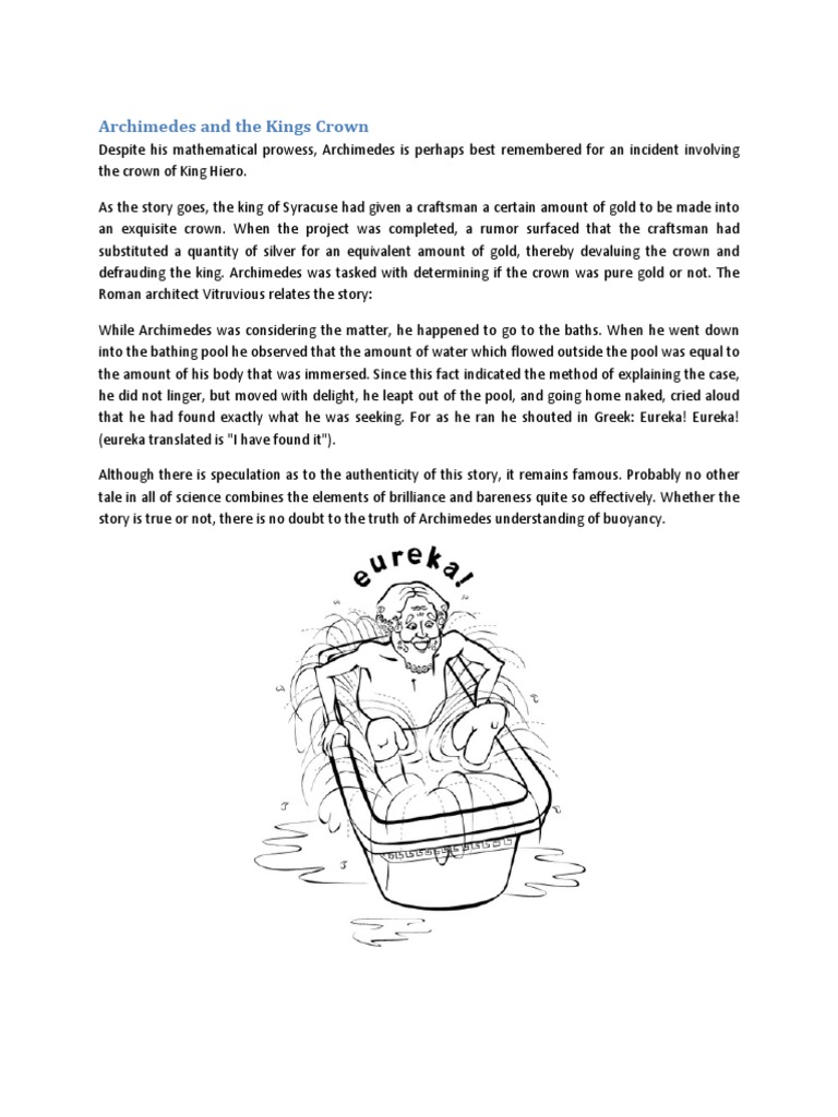 Archimedes and The Kings Crown | PDF