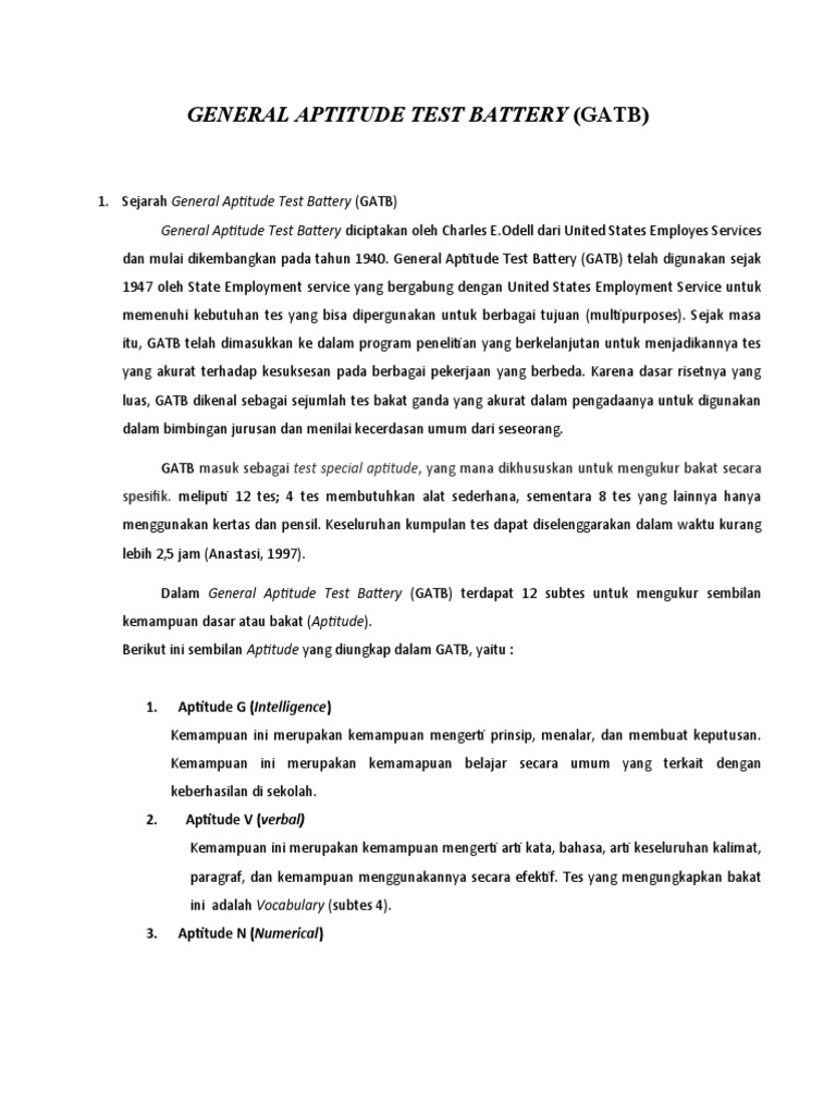 MENGUNGKAP BAKAT DAN KEMAMPUAN DASAR MELALUI GENERAL APTITUDE TEST ...