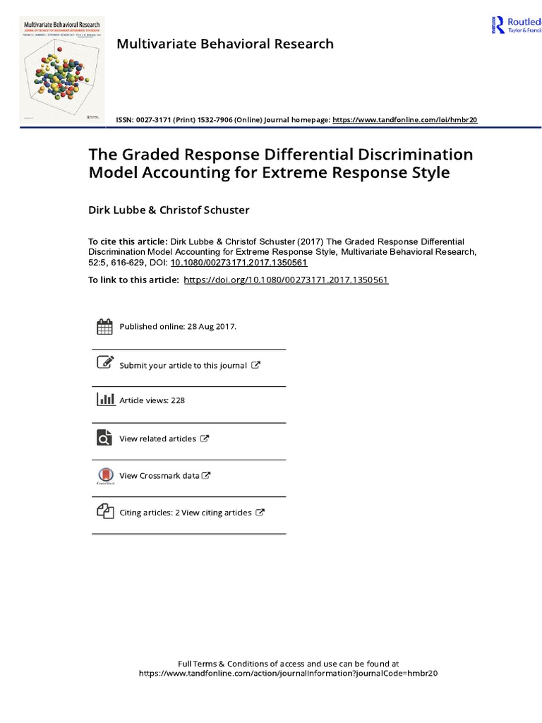 The Graded Response Differential Discri.. | PDF
