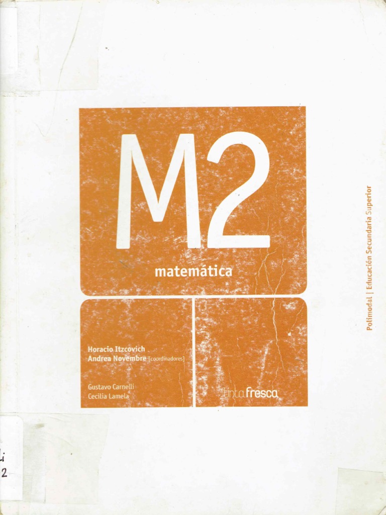 Copia de Matemática M2 - Tinta Fresca (2 Polimodal) | PDF