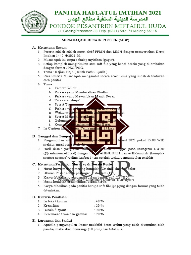 Musabaqoh Poster | PDF