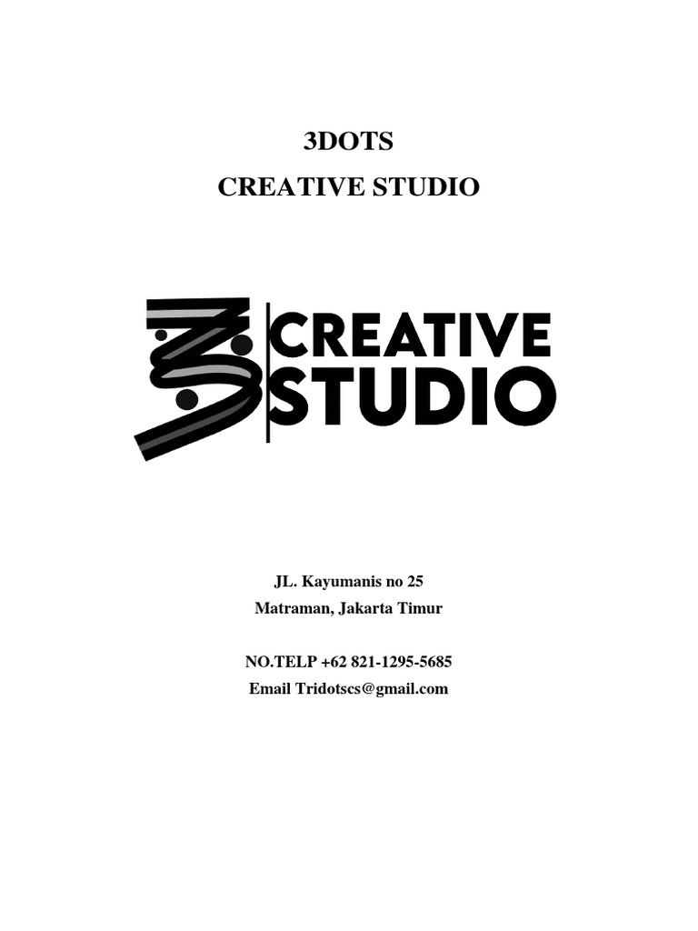 3dots Creative Studio: JL. Kayumanis No 25 Matraman, Jakarta Timur | PDF