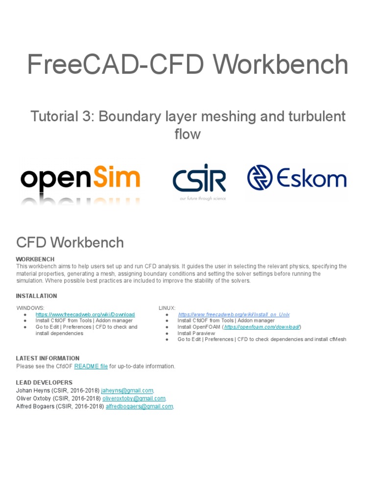 CFD Tutorial 3 - Boundary Layer Meshing and Turbulent Flow | PDF | Turbulence | Computational ...