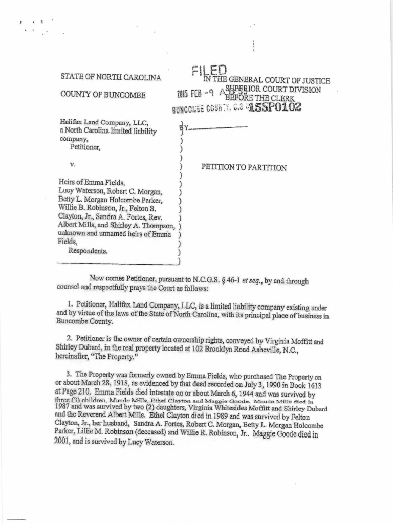 Petition To Partition | PDF