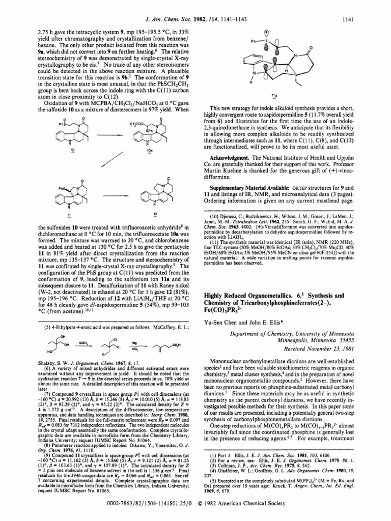 Chen 1982 | PDF | Chemical Reactions | Organic Chemistry