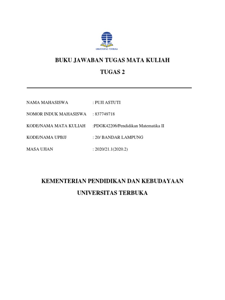 BJT - Tugas 2 MTK | PDF | Griya & Taman | Sains & Matematika