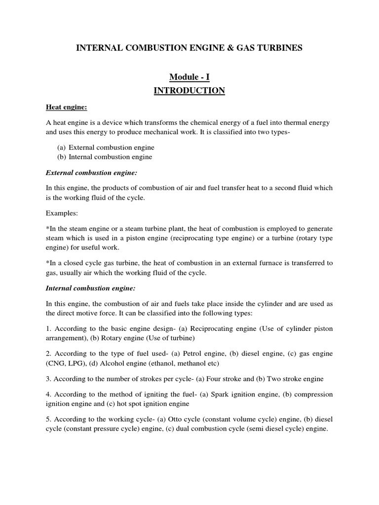 Basics of Engines | PDF | Internal Combustion Engine | Engines