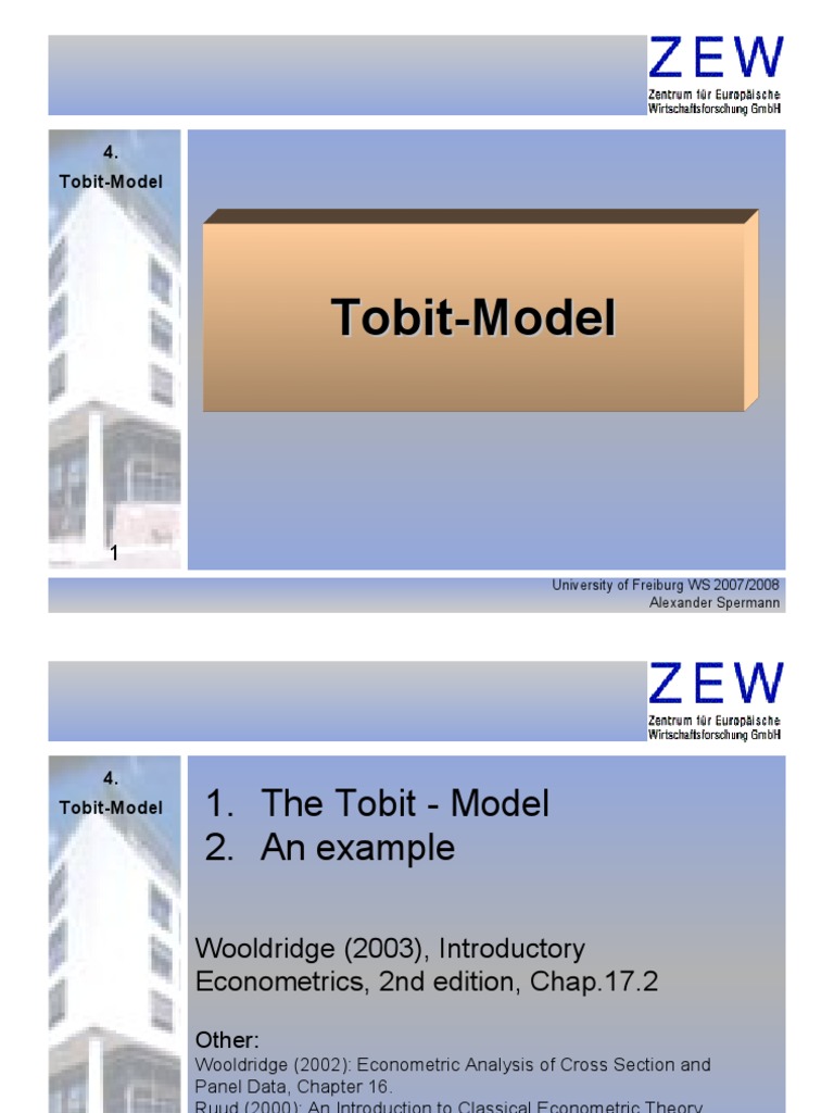 Tobit Pdf Ordinary Least Squares Econometrics