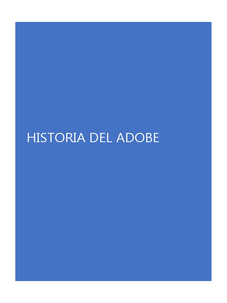 Historia Del Adobe | PDF