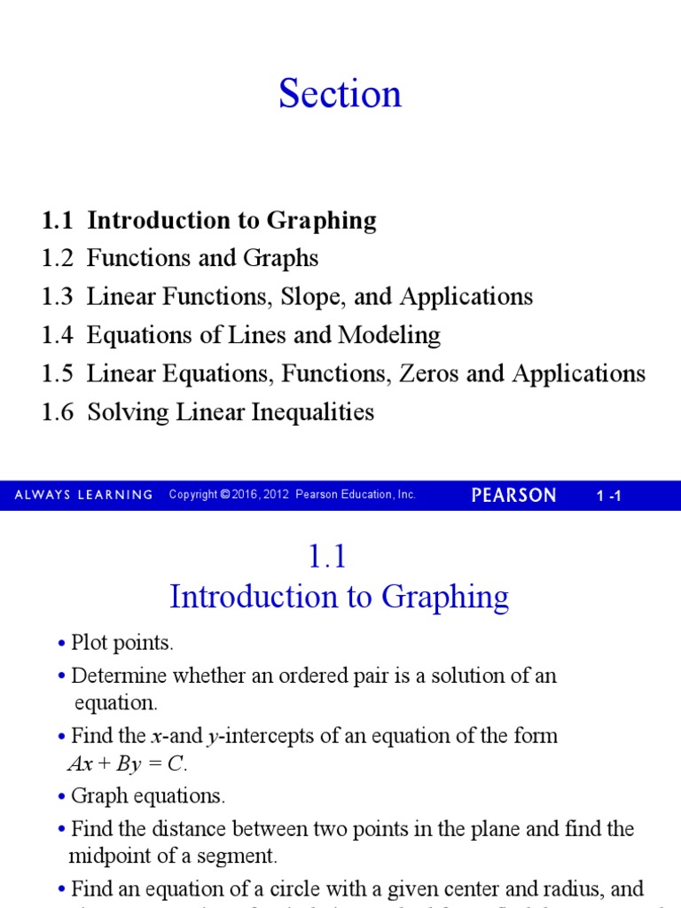 College Algebra 1.1 Introduction To Graphing | PDF | Equations | Space