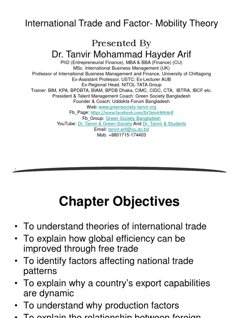 Factor Mobility in International Trade | PDF | Comparative Advantage ...