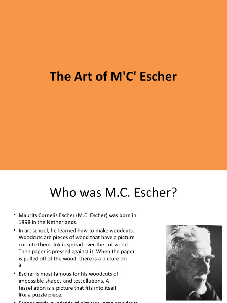 M.C. Escher: Master of Woodcuts and Tessellations | PDF | Printmaking ...