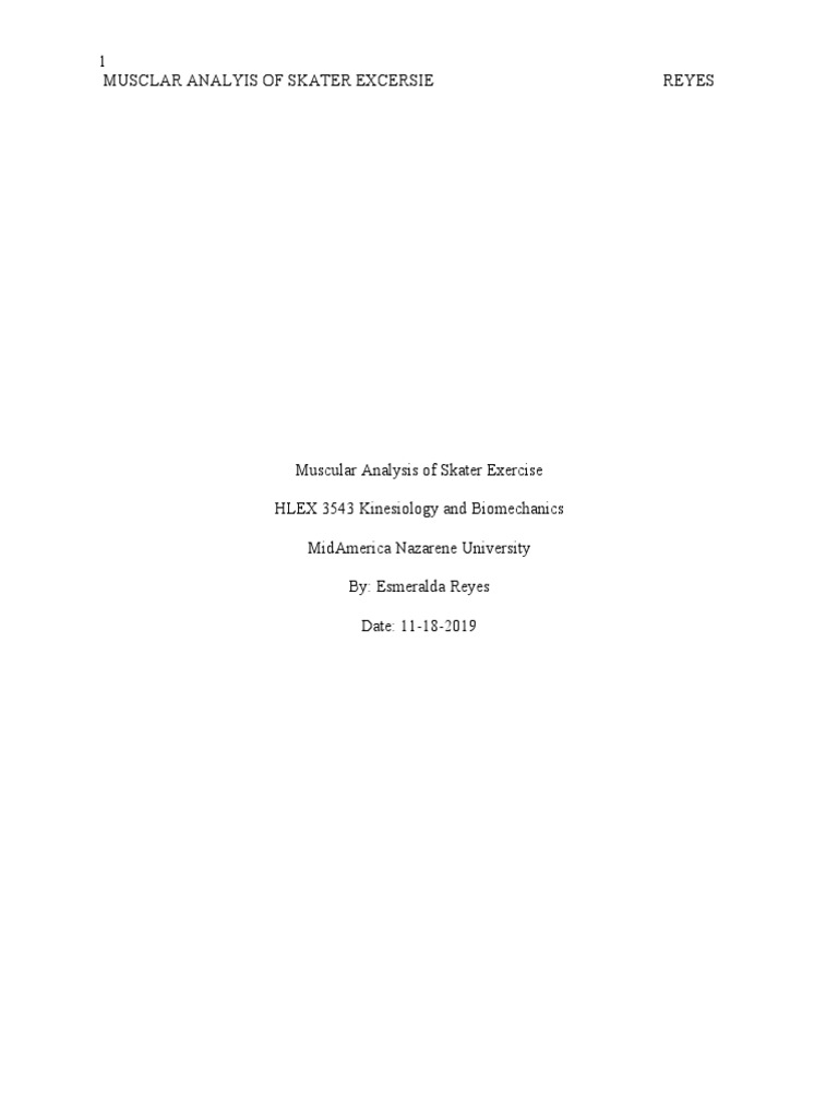 Muscular Analysis of Skater Exercise | PDF | Knee | Anatomical Terms Of ...