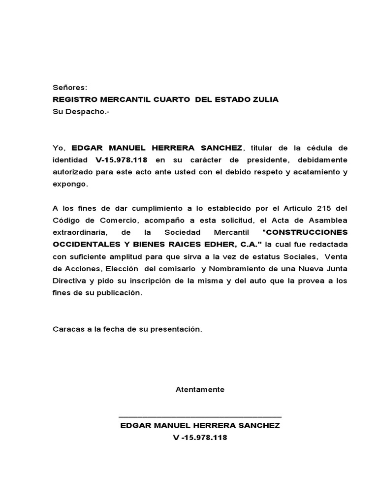 Modelo de Acta Venta de Acciones | PDF